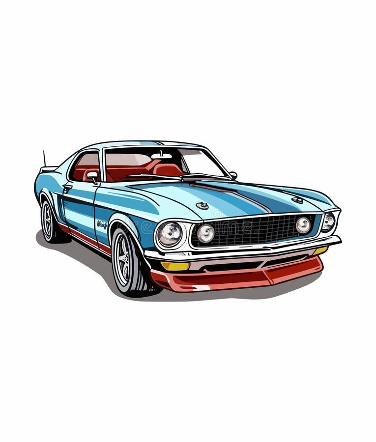 Classic American Car Style. Vintage Vehicle Vector Illustration ...