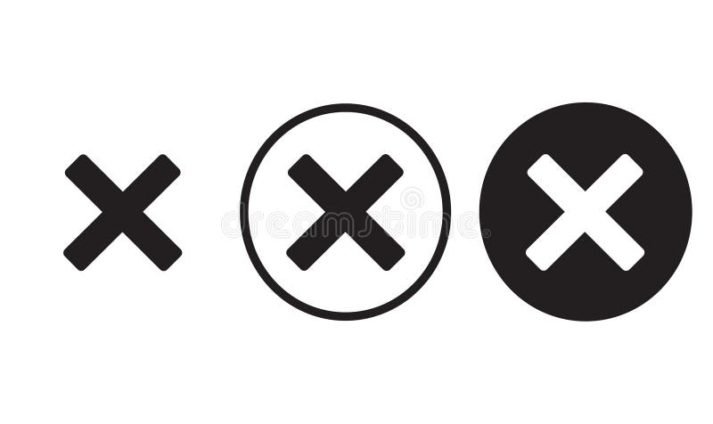 Icon Cancel Black Outline for Web Site Design and Mobile Stock Vector ...