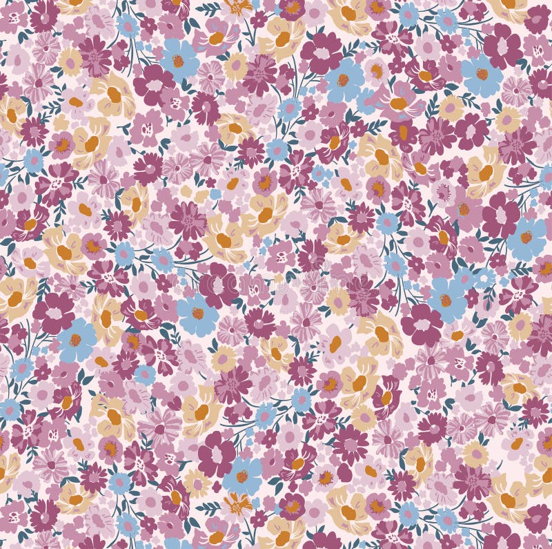 Floral Freedom Pattern. Plant Background for Fashion, Tapestry, Prints ...