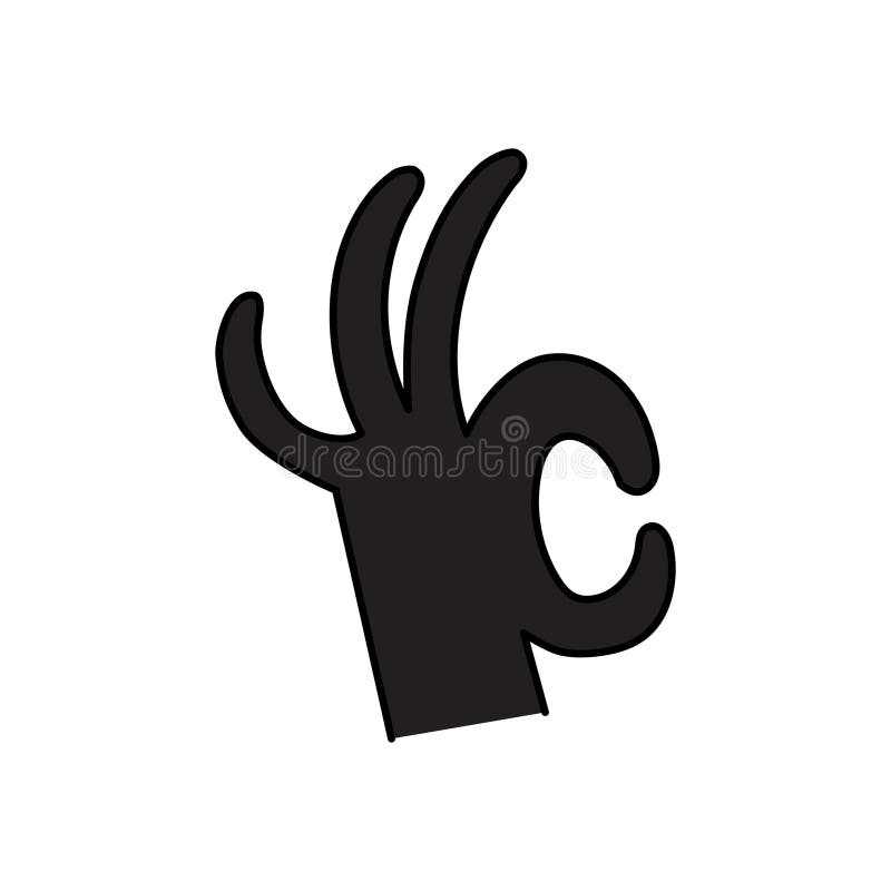 Human Hand with Two Fingers Shows Ok and Approve Gesture. Perfectly Ok ...