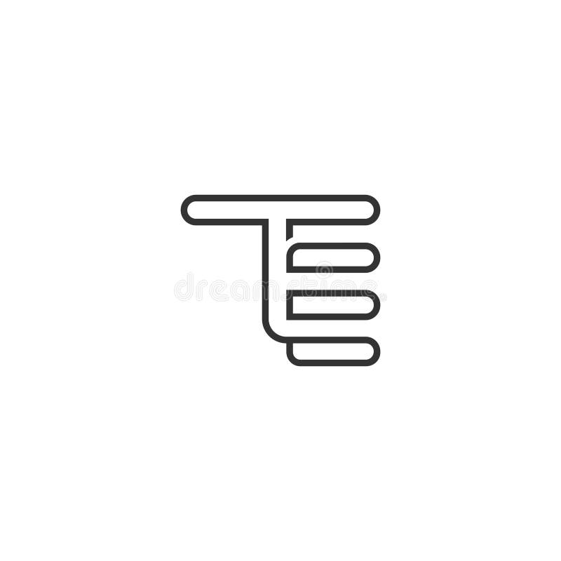 Alphabet Initials Logo TE, ET, T and E Stock Vector - Illustration of ...