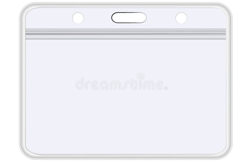 Empty Id Card Case Horizontal Shape Template Stock Vector ...