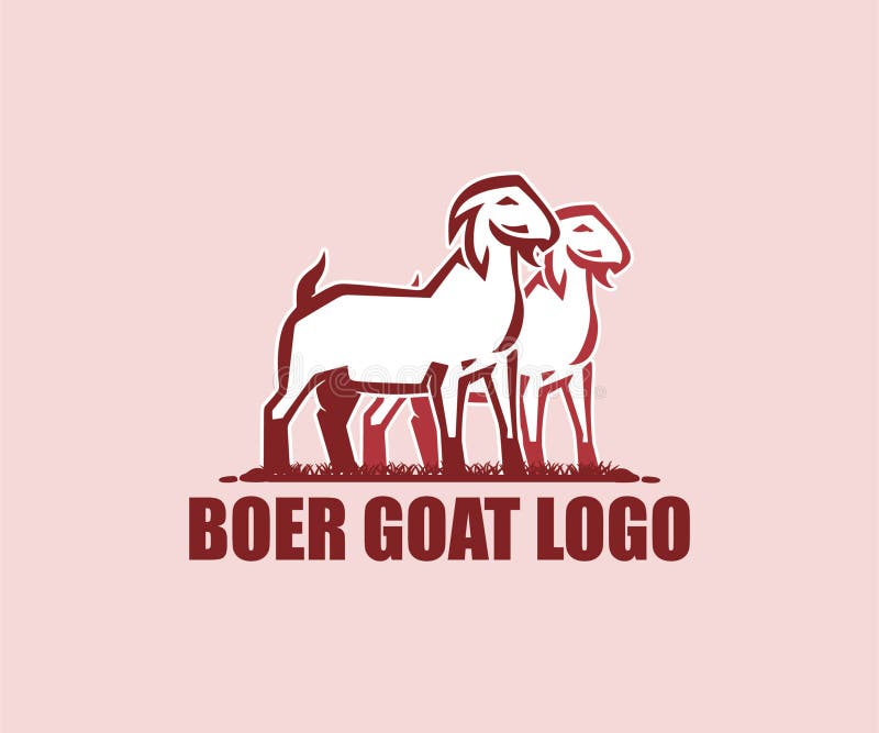 Big and Strong Boer Goat in Farm and Family Logo Stock Illustration ...
