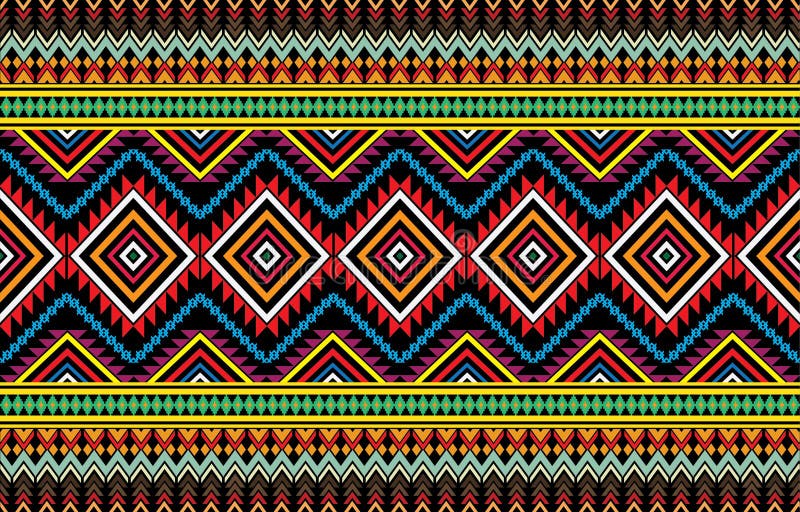 Tribal Pastel Multicolor Pastel Navajo Seamless Vector Pattern. Aztec ...