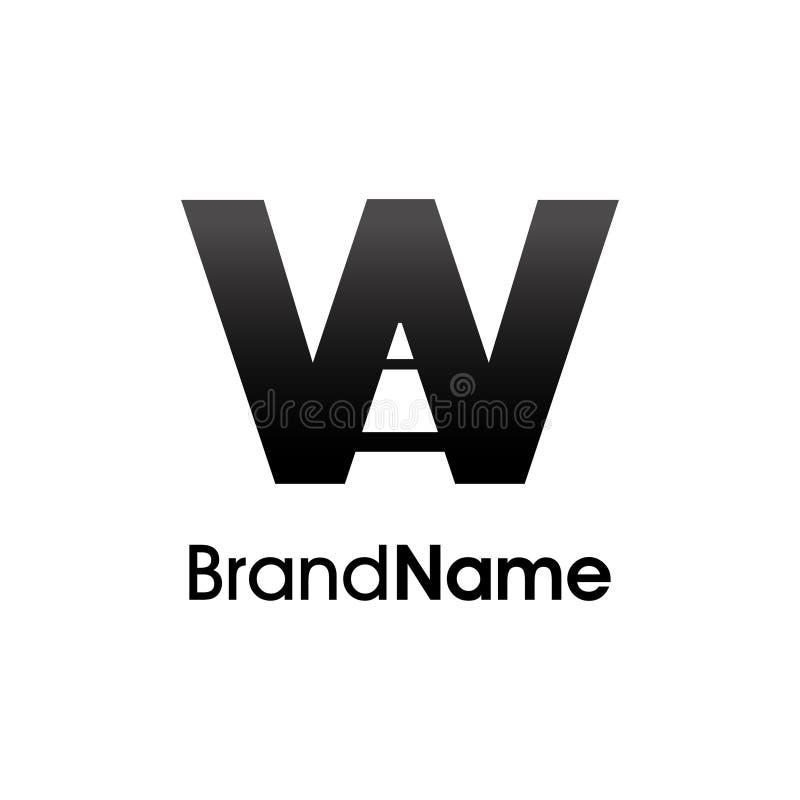 Simple and Minimalist Initial W Road Way Logo Stock Vector ...