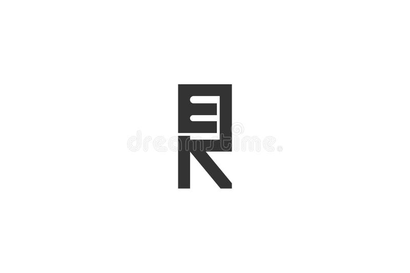 Alphabet Initials Logo RE, ER, R and E Stock Vector - Illustration of ...