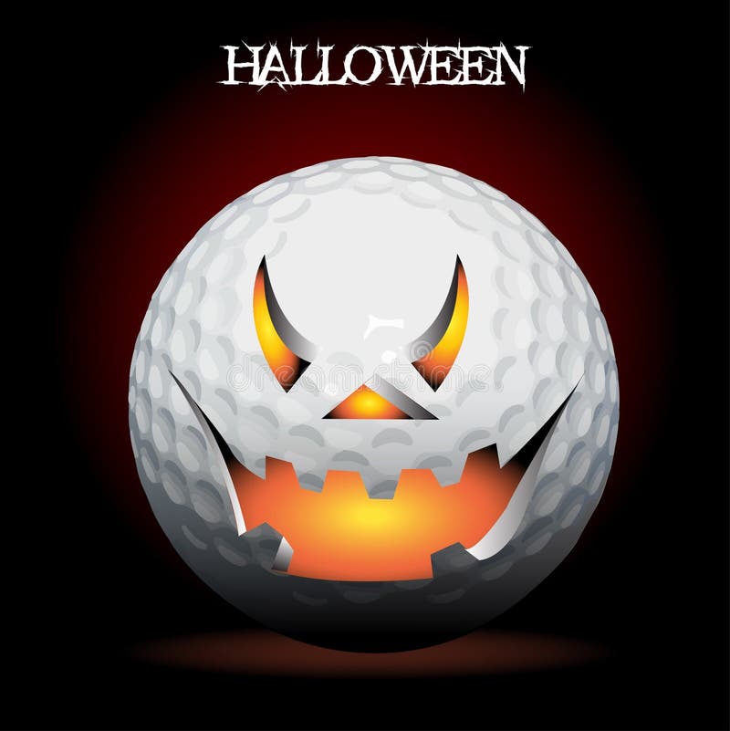 Halloween golf ball stock vector. Illustration of holiday - 288111172