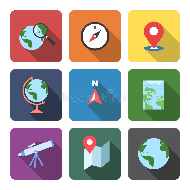 Flat Earth Map Logo Stock Illustrations – 10,465 Flat Earth Map Logo ...