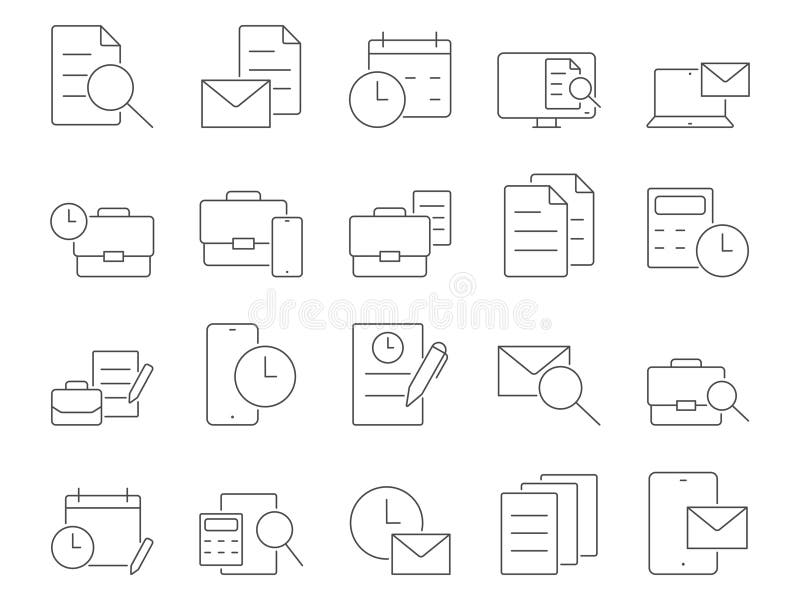 Business and Productivity Icons Set. Efficiency, Effectiveness ...