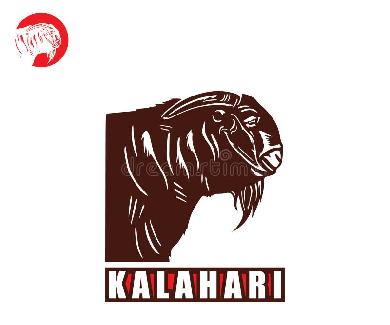 Red Kalahari Goat Standing Logo Stock Vector - Illustration of logo ...