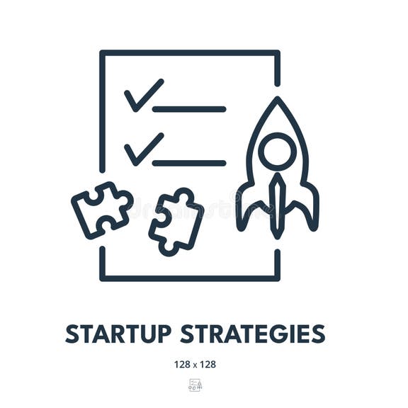 Startup Strategies Icon. Startup, Project, Strategy. Editable Stroke ...