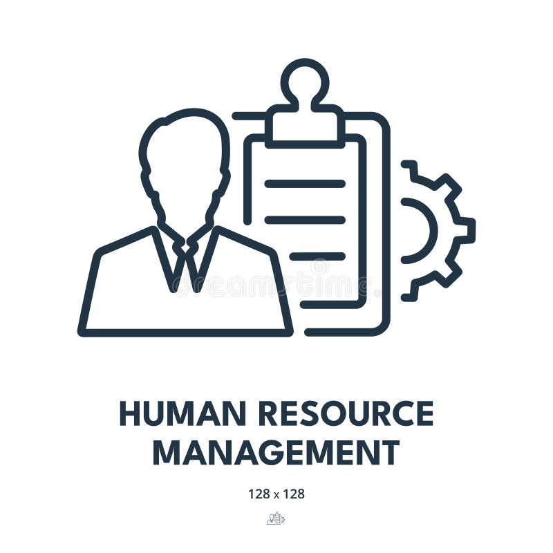 Human Resource Management Icon. Recruitment, HR, Personnel. Editable ...