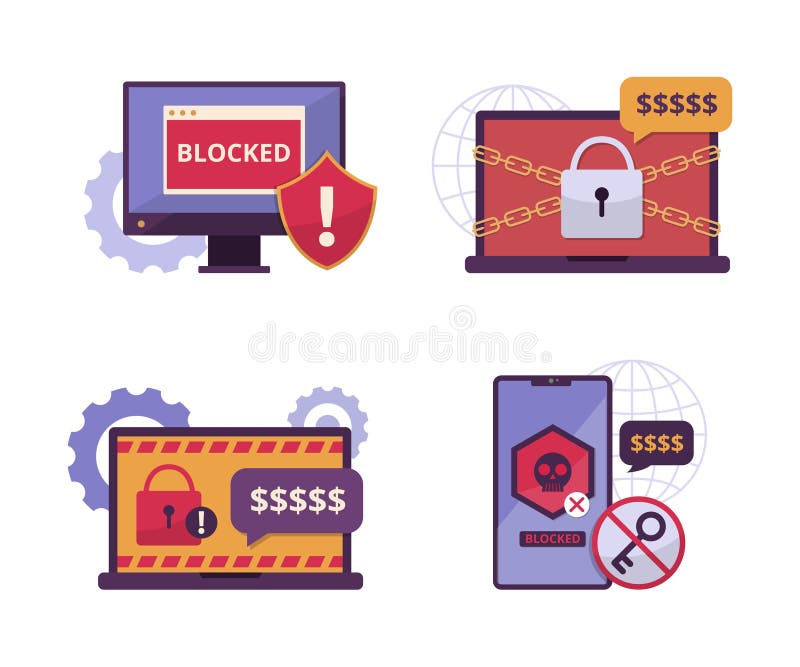 Ransomware Cartoon Stock Illustrations – 446 Ransomware Cartoon Stock ...