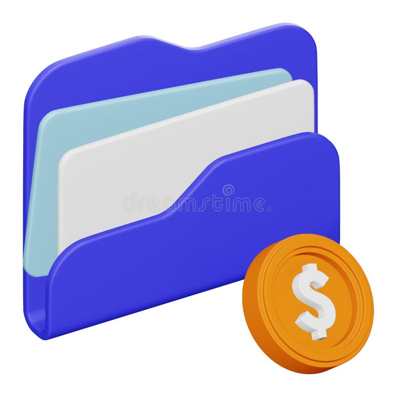 Finance Folder Icon. Currency Exchange Symbol. Black File Folder ...