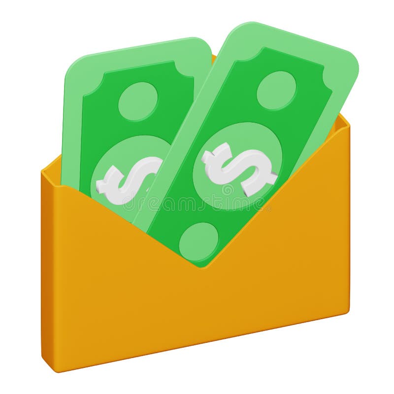 Salary 3d Rendering Isometric Icon. Stock Vector - Illustration of ...