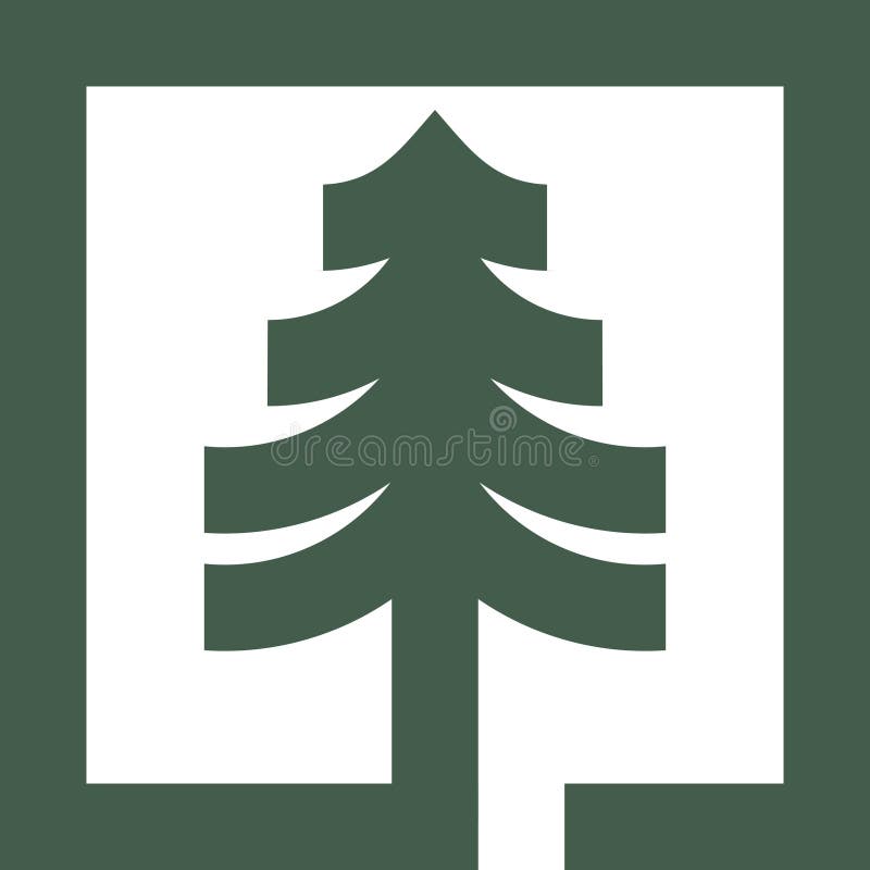 Simple pine tree logo stock vector. Illustration of cabin - 288611837