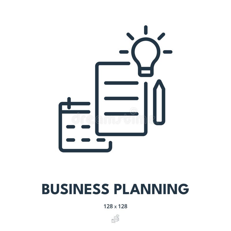 Business Planning Icon. Plan, Analysis, Project. Editable Stroke ...