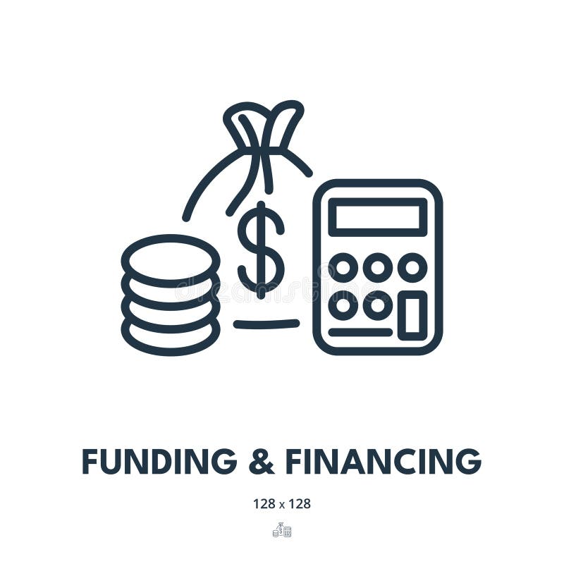 Funding and Financing Icon. Investment, Profit, Fund. Editable Stroke ...