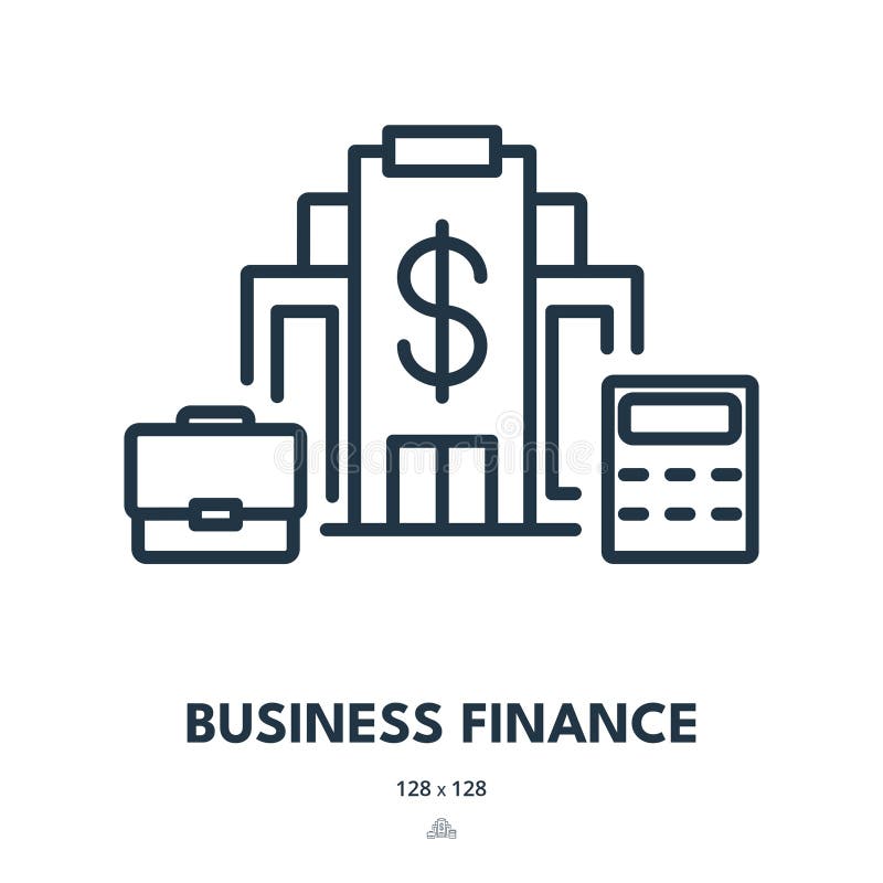 Business Finance Icon. Bank, Money, Investment. Editable Stroke. Vector ...
