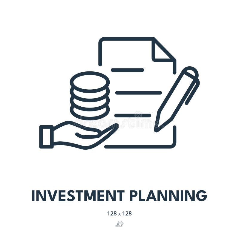 Investment Planning Icon. Strategy, Businessman, Calculation. Editable ...