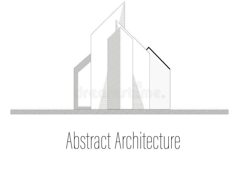 Architecture Construction. Abstract Line Buildings Stock Vector ...