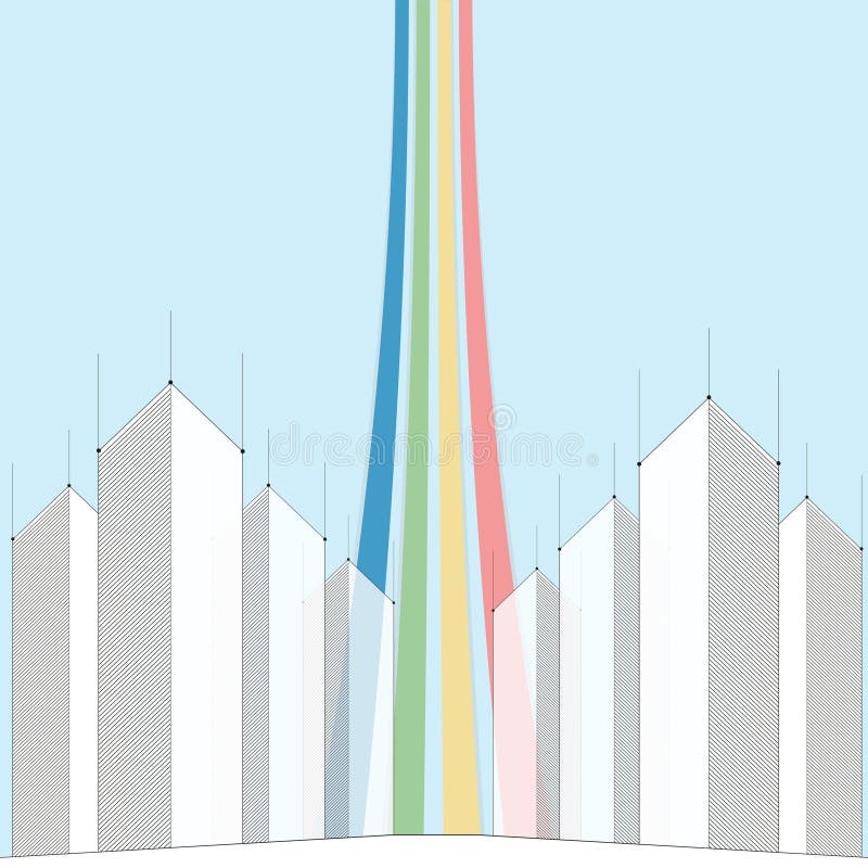 Architecture Construction. Abstract Line Buildings Stock Vector ...