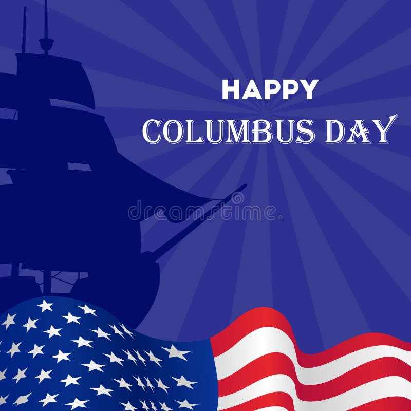 Happy Columbus Day Vector Illustration Stock Vector - Illustration of ...