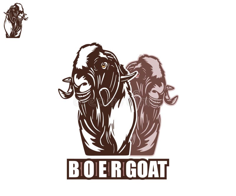 Big and Strong Boer Goat in Farm and Family Logo Stock Vector ...