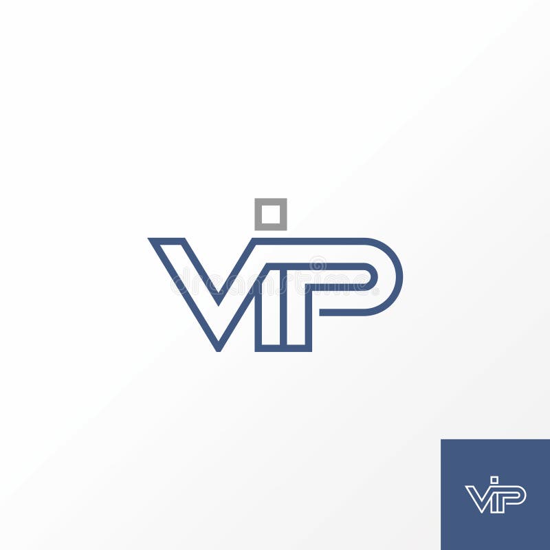 Initial Letter VIP Font with Double Line Connected. Related To Monogram ...