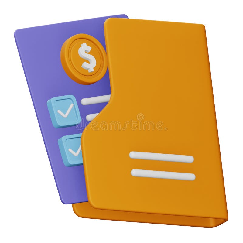 Business Folder 3d Rendering Isometric Icon. Stock Vector ...