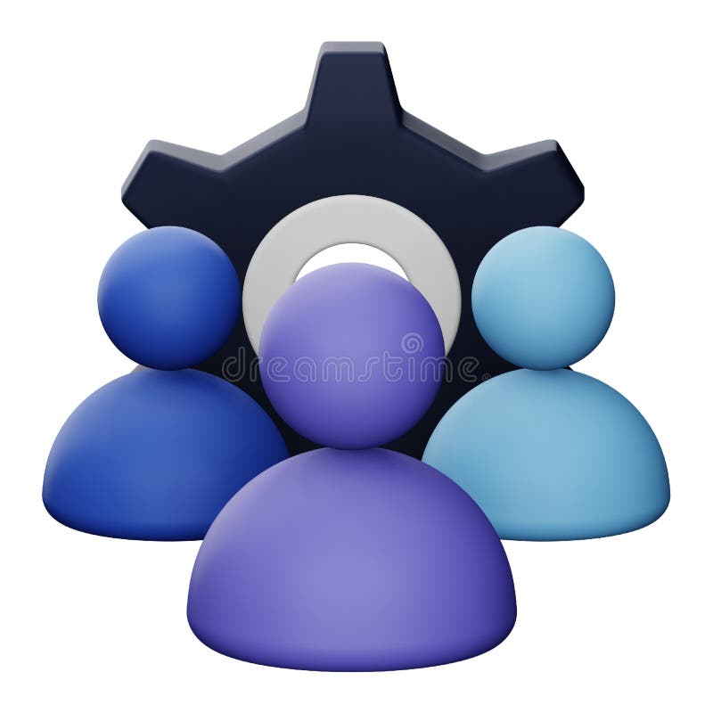 Business Team 3d Rendering Isometric Icon. Stock Vector - Illustration ...