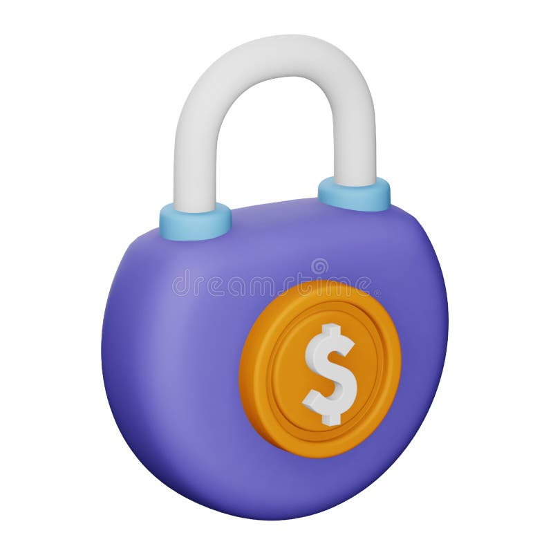 Lock - Isometric 3D Illustration. Stock Vector - Illustration of ...