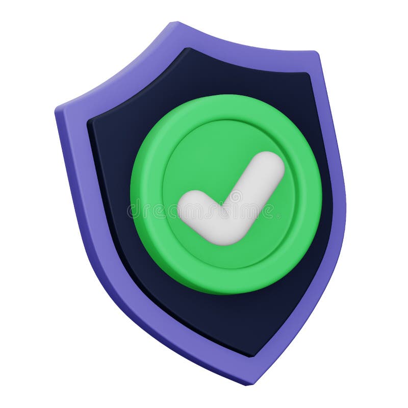 Shield 3d Rendering Isometric Icon. Stock Vector - Illustration of real ...