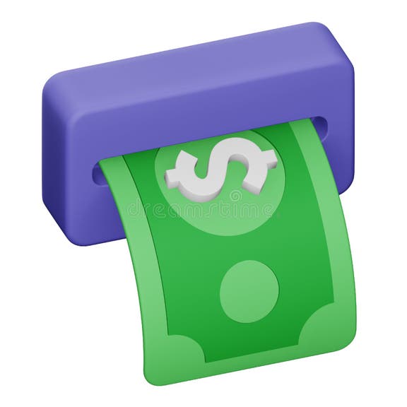 Withdrawal 3d Rendering Isometric Icon. Stock Vector - Illustration of ...