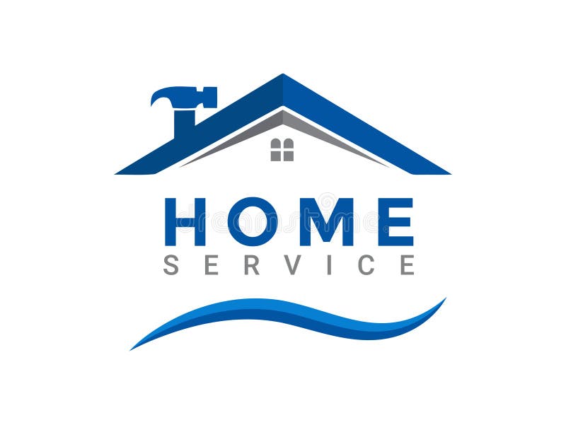 Home Service Creative Vector Logo Design with White Background. Home ...
