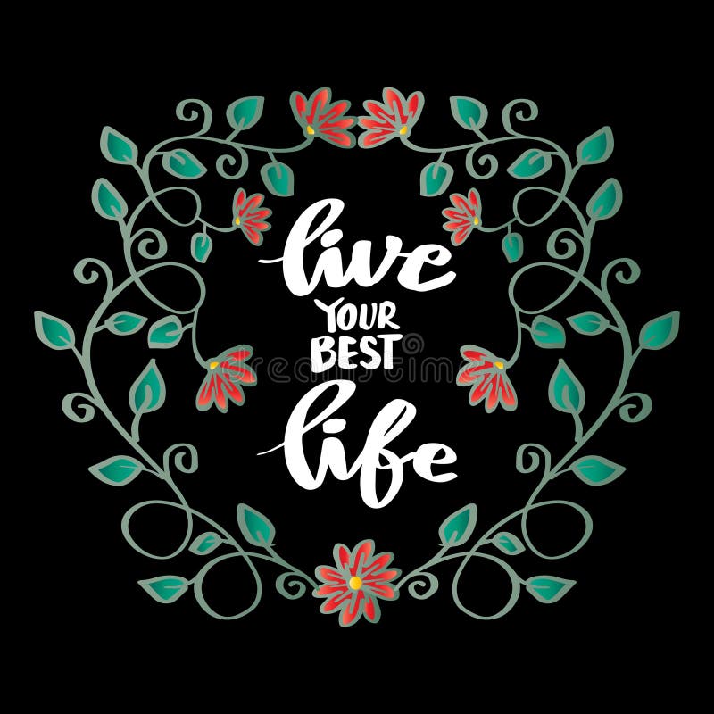 Life is Art Live Yours in Color. Inspiring Motivation Quote Stock ...