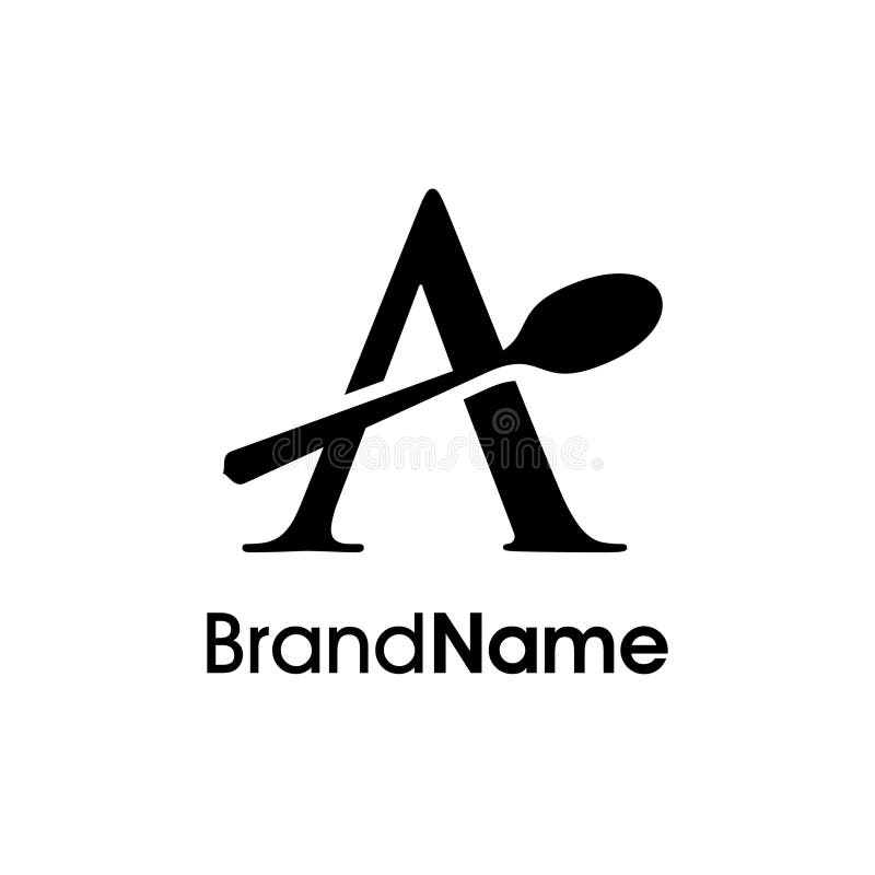 Luxury Initial a Spoon Logo Stock Vector - Illustration of luxury ...