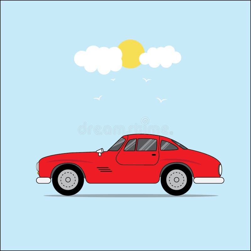 Animated Image of an Elegant Classic Car Stock Illustration ...