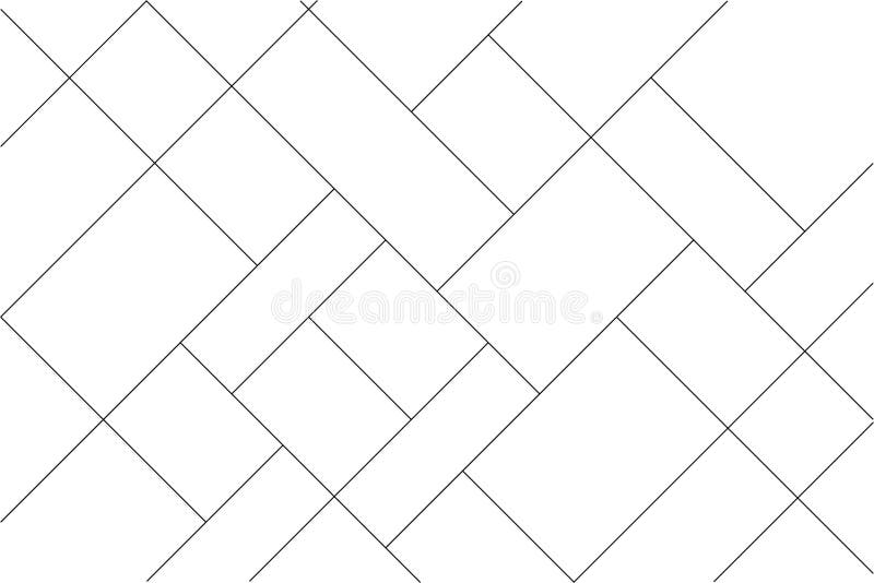 Mondrian Style of Diagonal Tile Pattern. Set 7 Stock Illustration ...