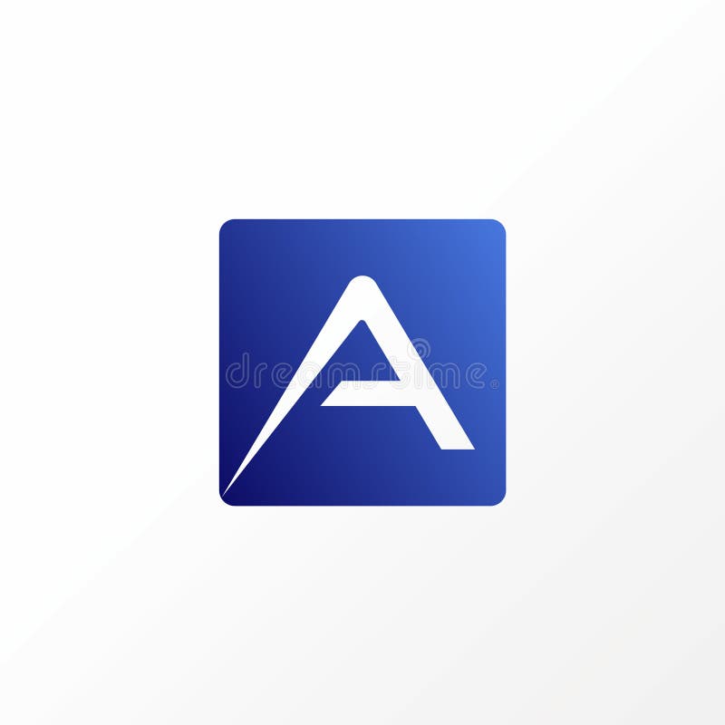 Letter Initial a Font on Space Rectangular Block. Related Monogram ...