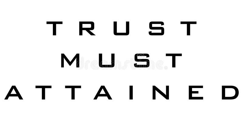 Trust Must Attained a Self Love Design Stock Vector - Illustration of ...