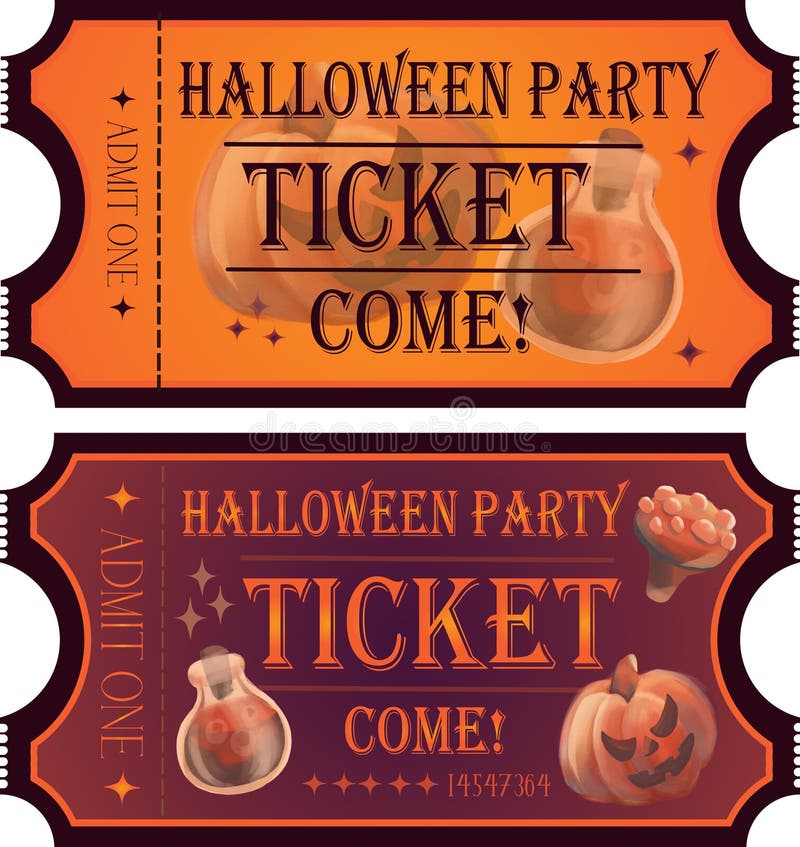 Halloween Party Menu Halloween Party Vintage Cinema Ticket Concert and ...