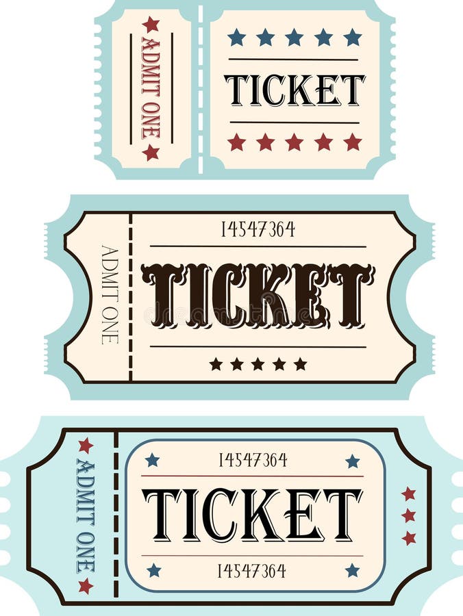 Tickets Vintage Cinema Ticket Concert and Festival Event, Movie Theater ...