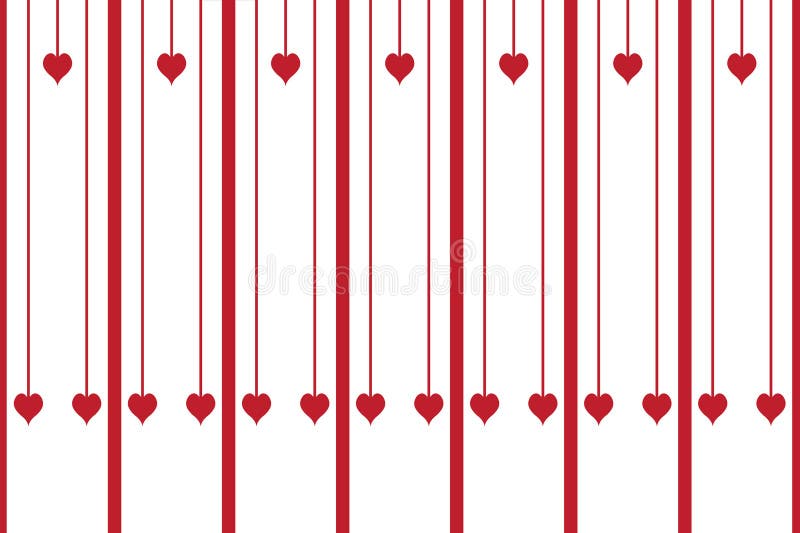 Geometric of Vertical Random Lines with Heart. Set 2 Stock Illustration ...