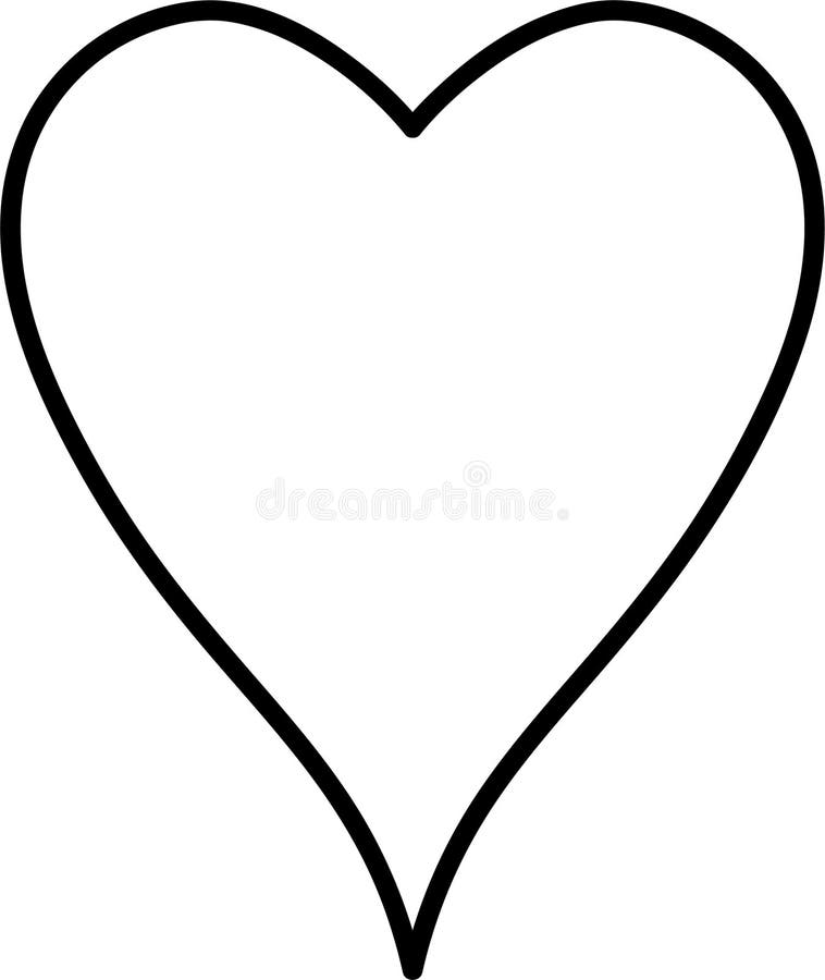 White Heart Outline