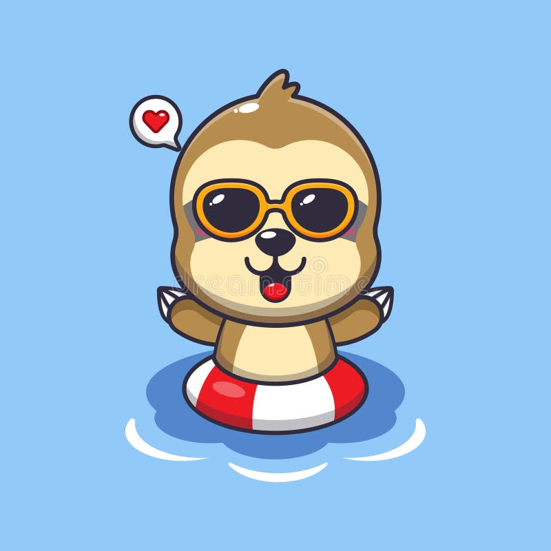 Swimming Sloth Stock Illustrations – 153 Swimming Sloth Stock ...