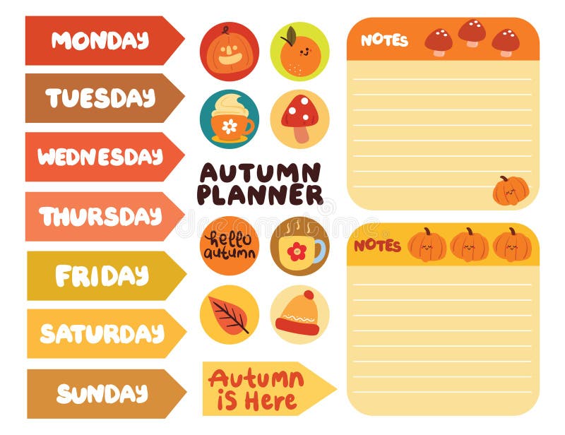 Weekly Planner Template Words Stock Illustrations – 65 Weekly Planner ...