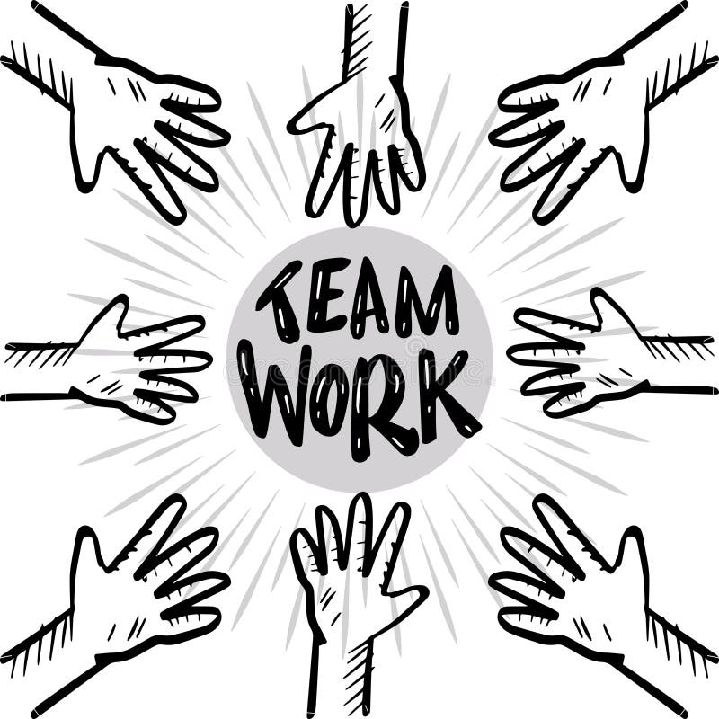 Teamwork words text. stock vector. Illustration of banner - 290567677