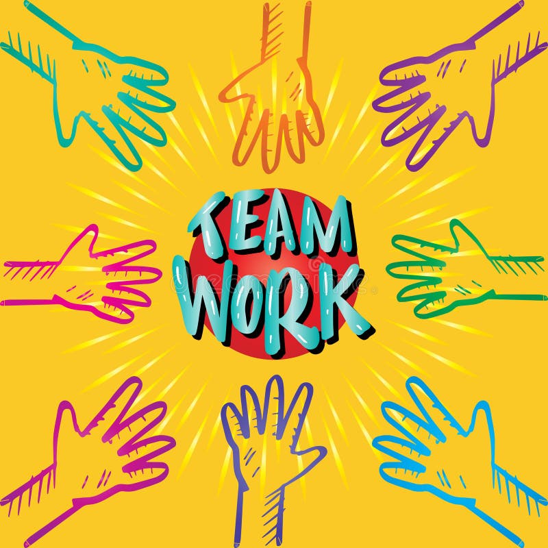 Teamwork words text. stock vector. Illustration of office - 290567711