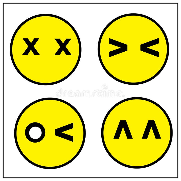 Emoticon Vector Illustration Design with Various Expressions and Yellow ...